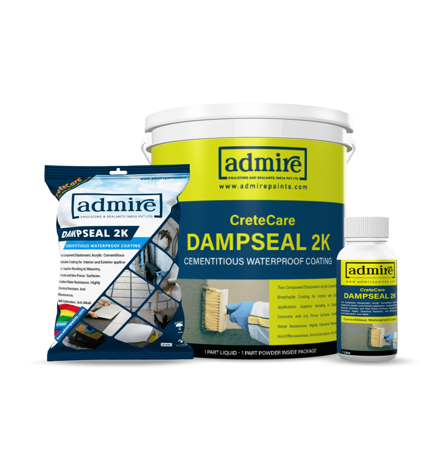 DAMPSEAL 2K Cementitious Polymer Modified Waterproof Coating